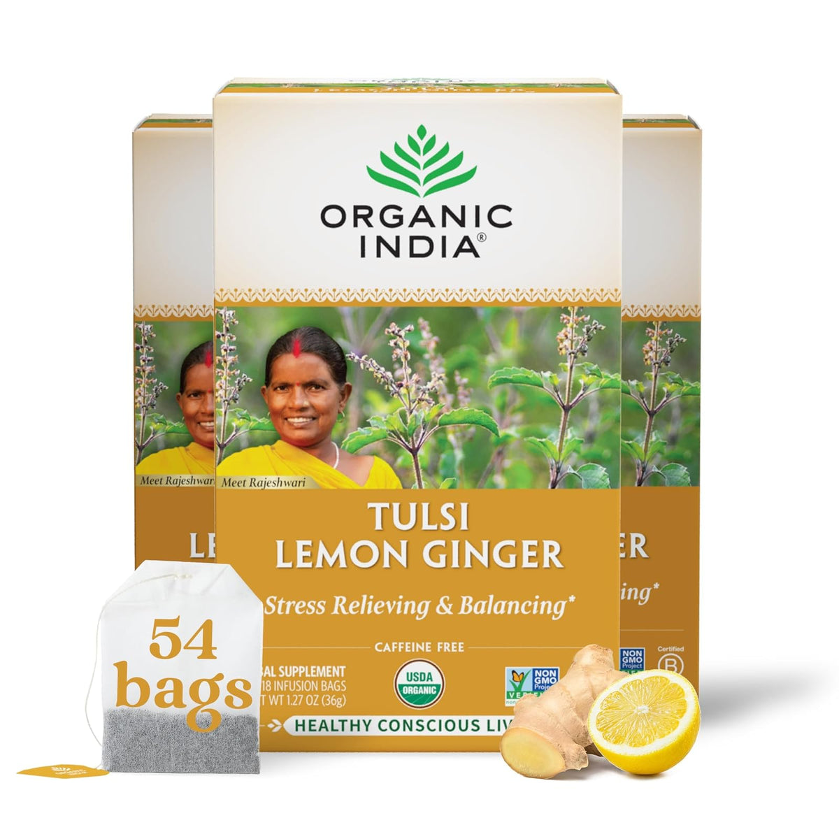 Organic India herbal tea infusion bags