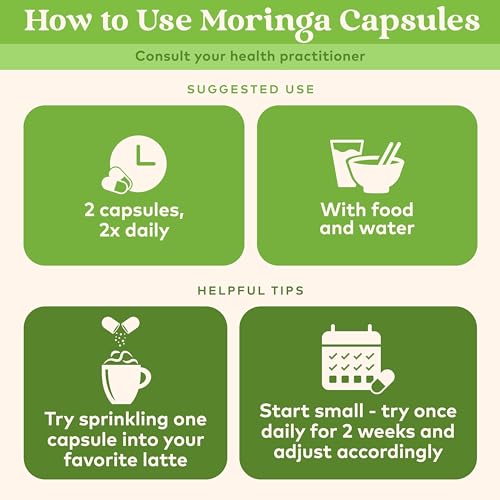 ORGANIC INDIA Moringa Herbal Supplement - Nutrient-Dense Green Superfood, Vegan, Gluten-Free, USDA Certified Organic - 90 Capsules - 8