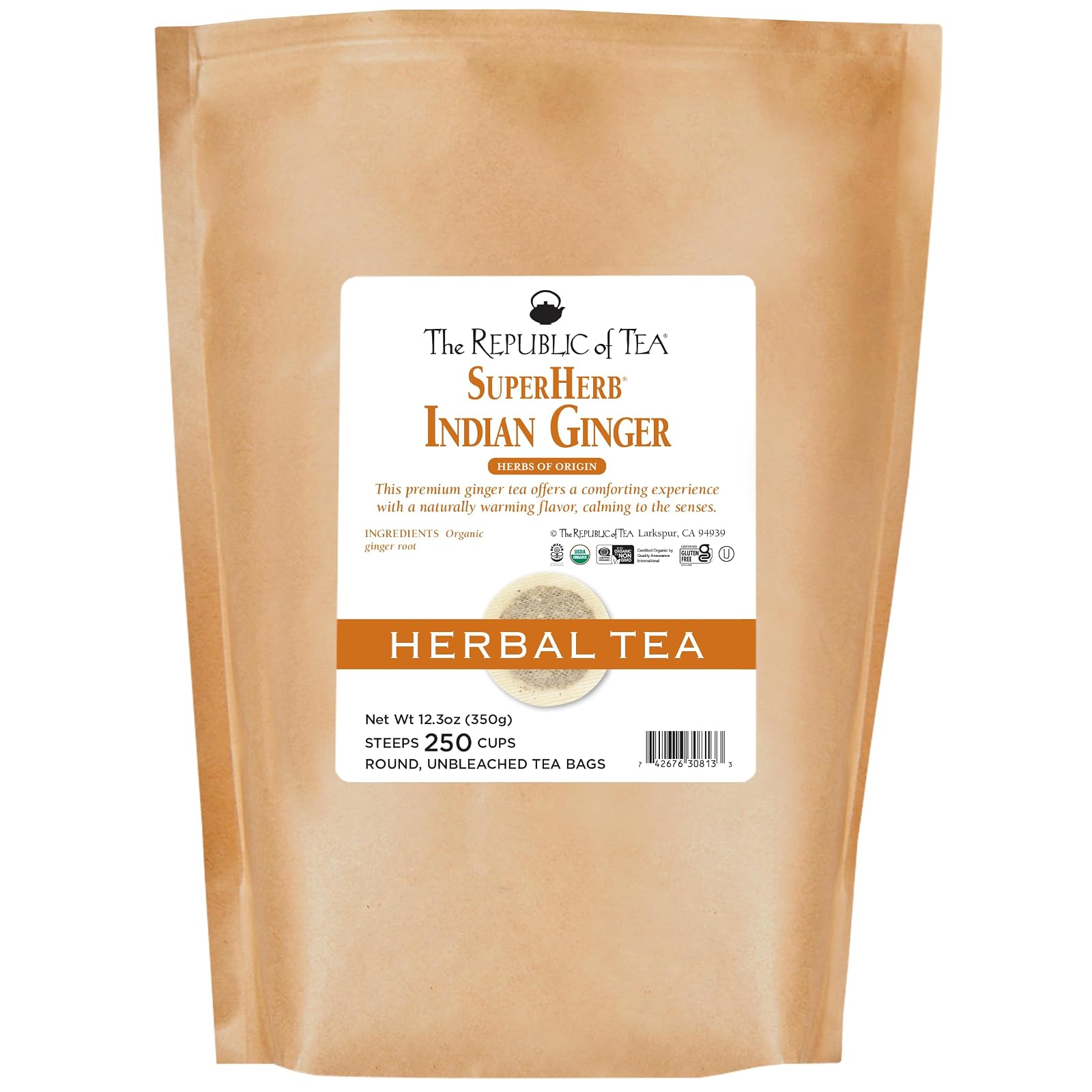 organic Indian ginger tea bags