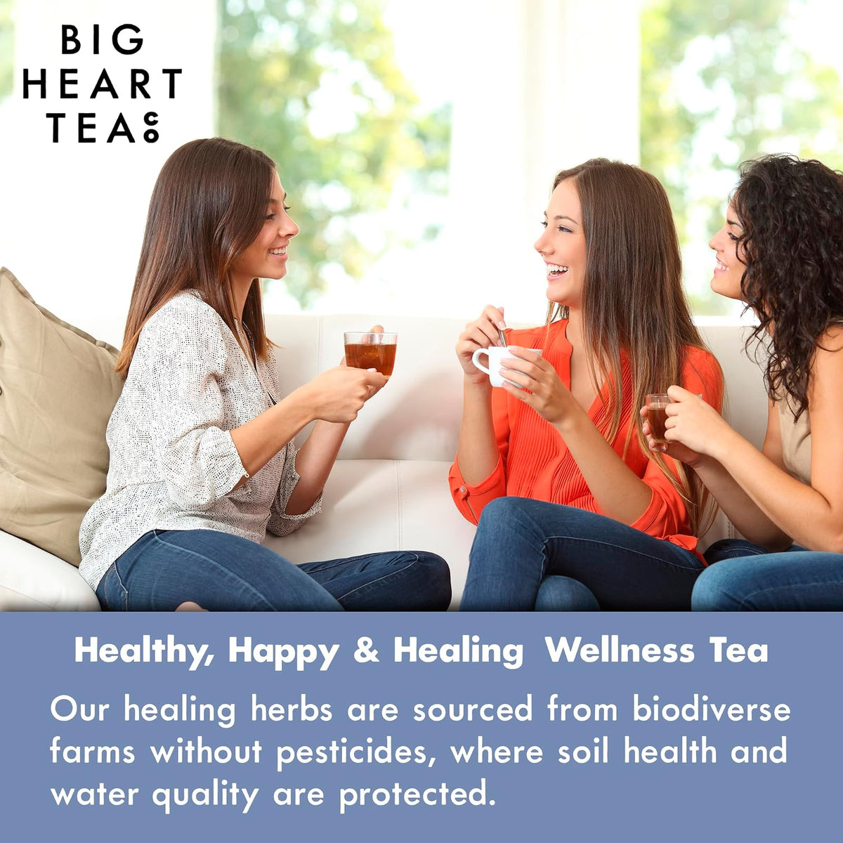 organic ingredients in minty tea