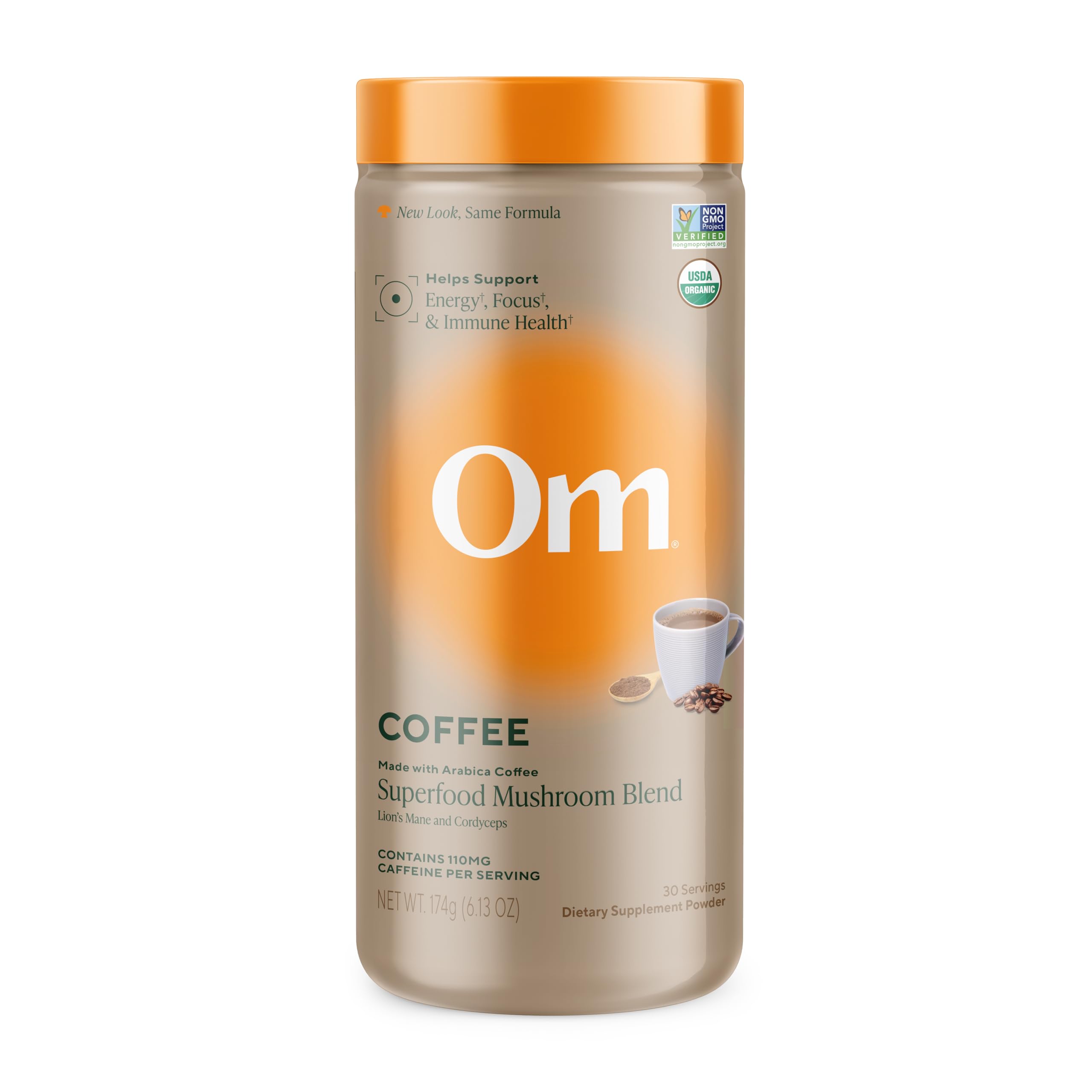 organic instant black coffee with mushrooms