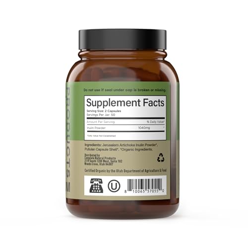 Organic inulin capsules for daily health