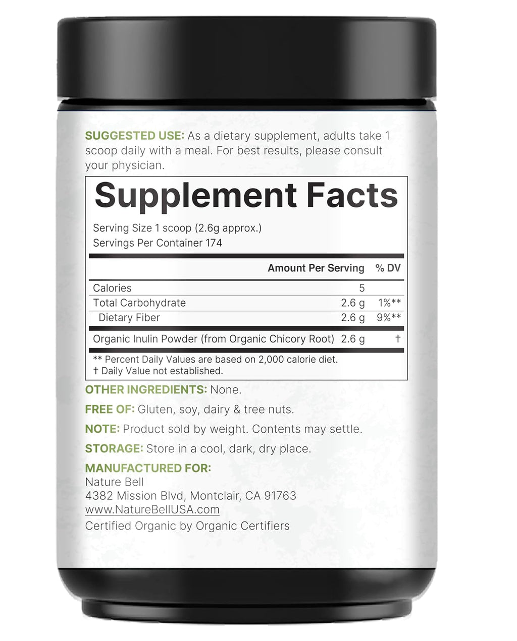 organic inulin for healthy gut flora