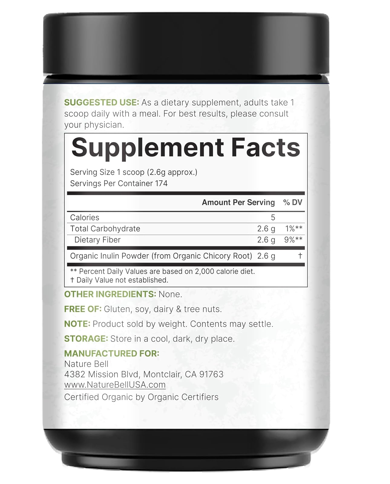 organic inulin for healthy gut flora