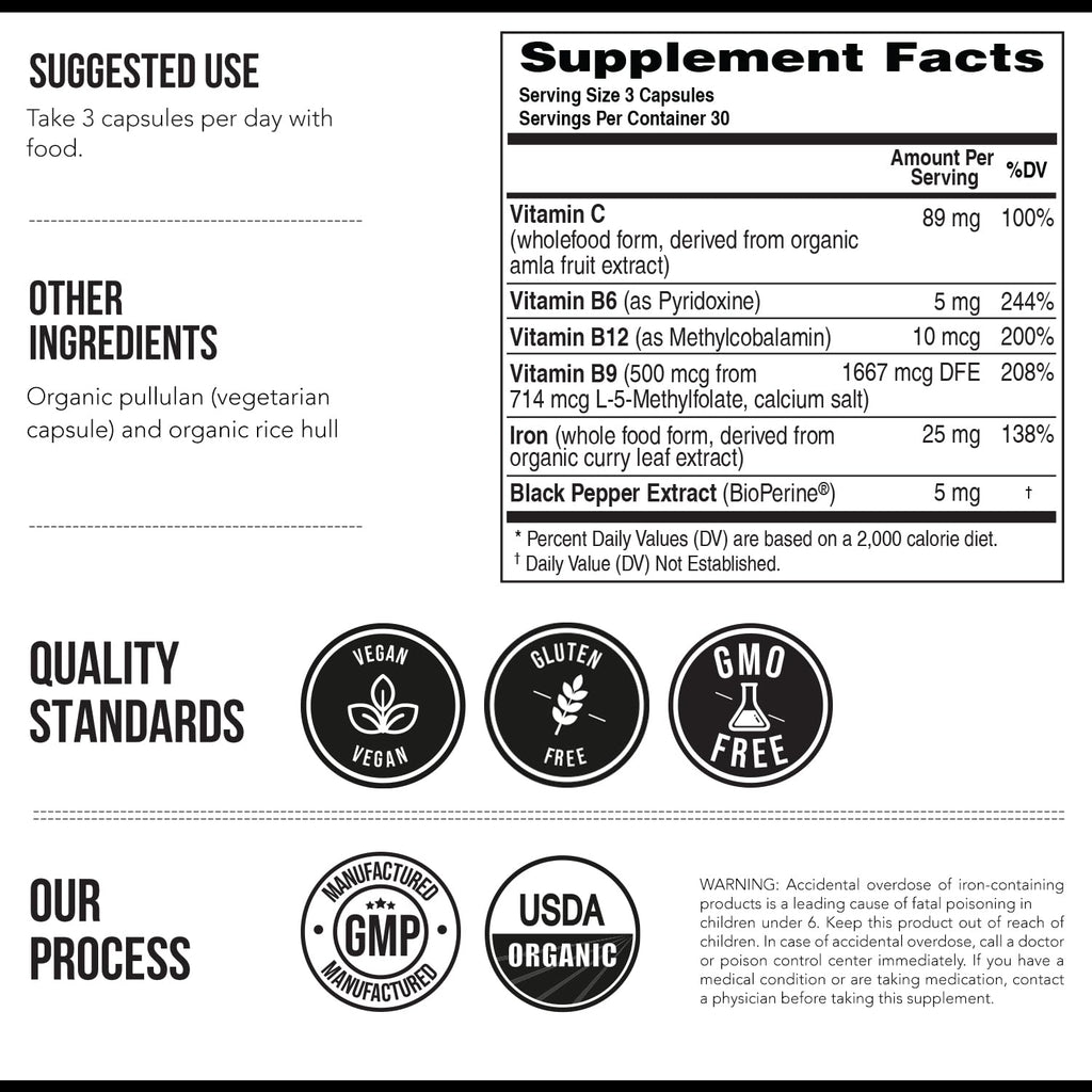 organic iron for daily nutrition