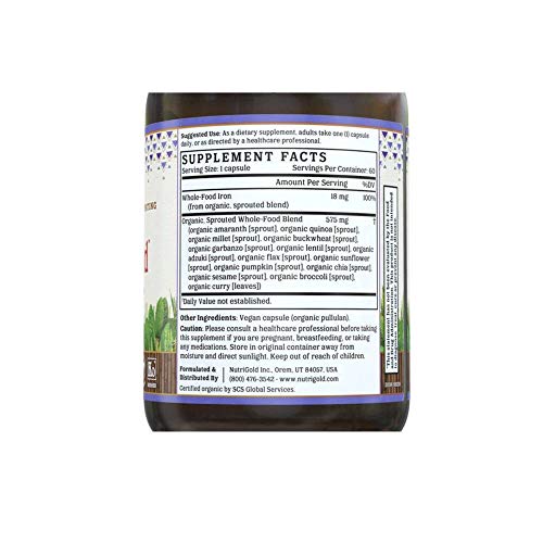 organic iron support for vegetarians