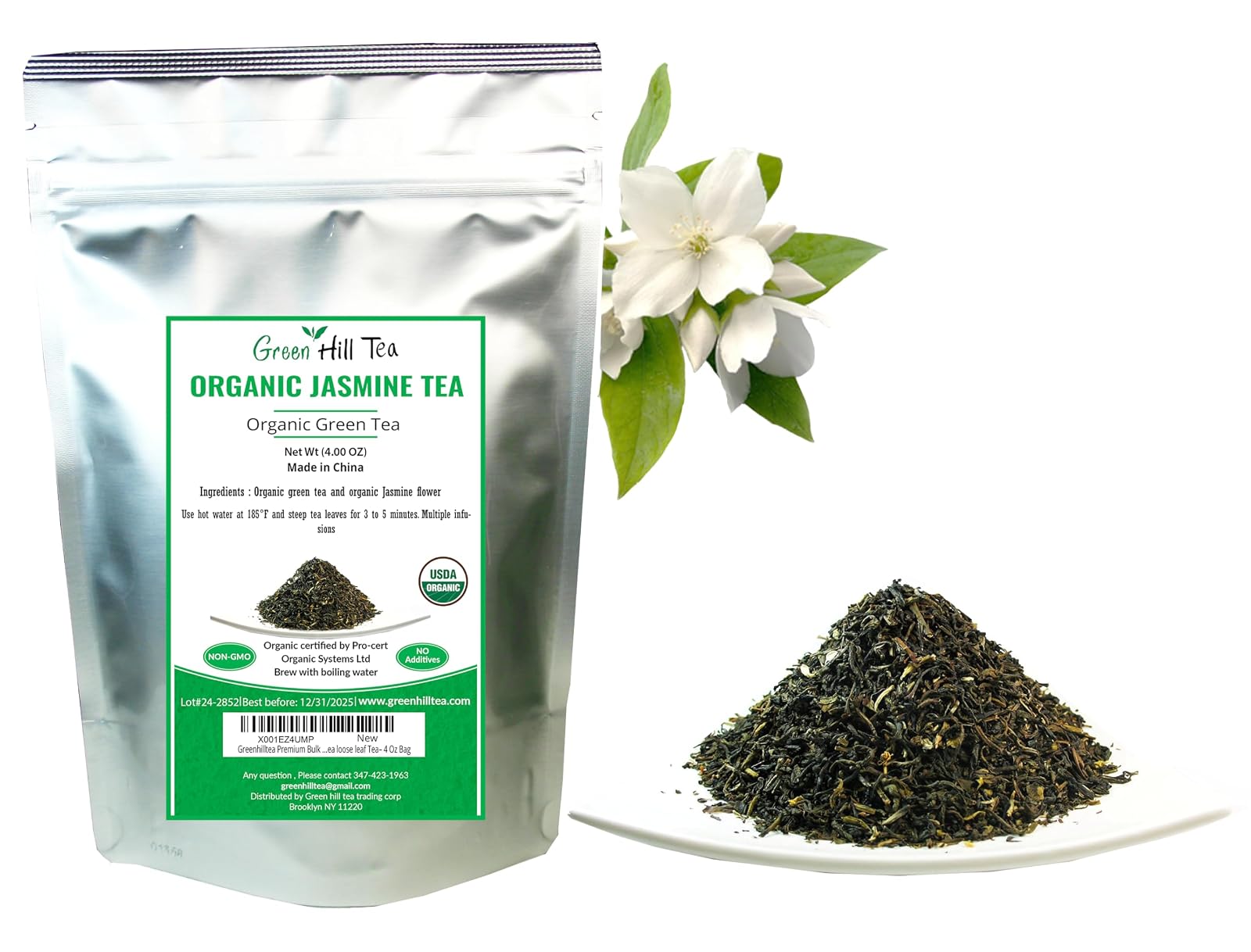 organic jasmine green tea blend