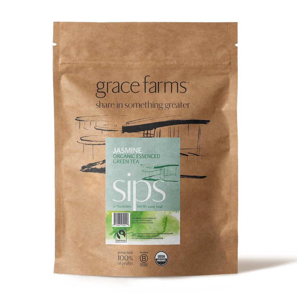 organic jasmine green tea sachets
