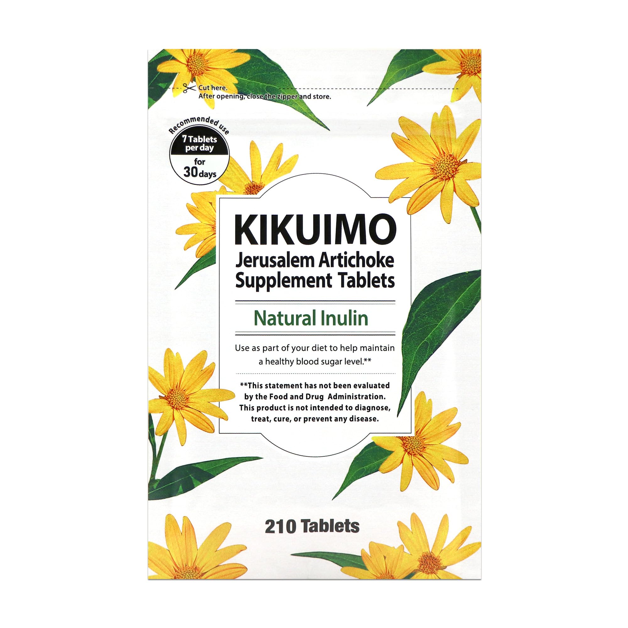 organic Jerusalem artichoke supplement tablets