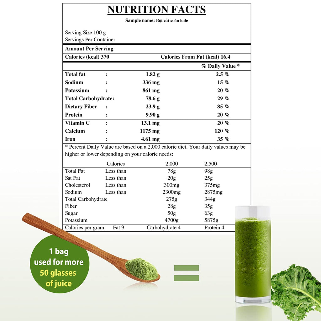organic kale juice powder for wellness