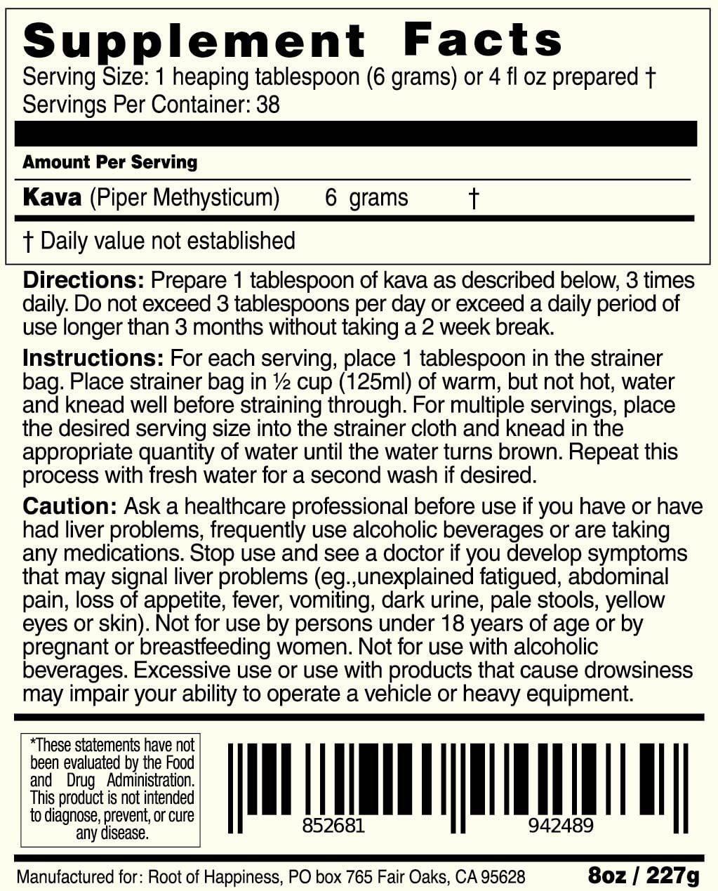 organic kava kava for calmness