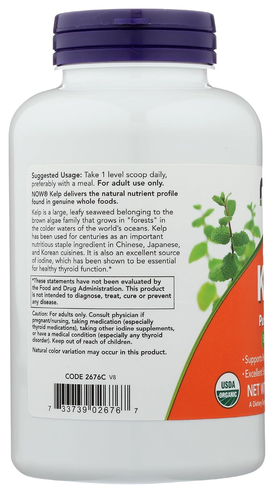 Organic kelp powder for daily nutrition