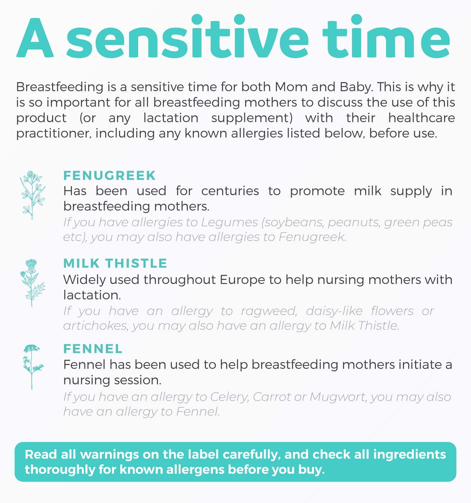 organic lactation aid with milk thistle