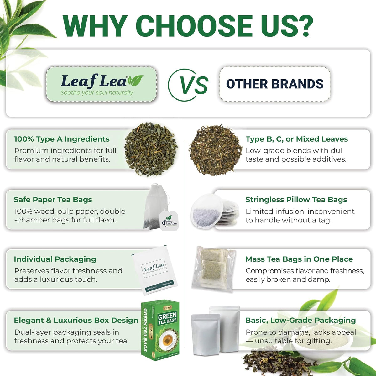 Organic LeafLea green tea bags