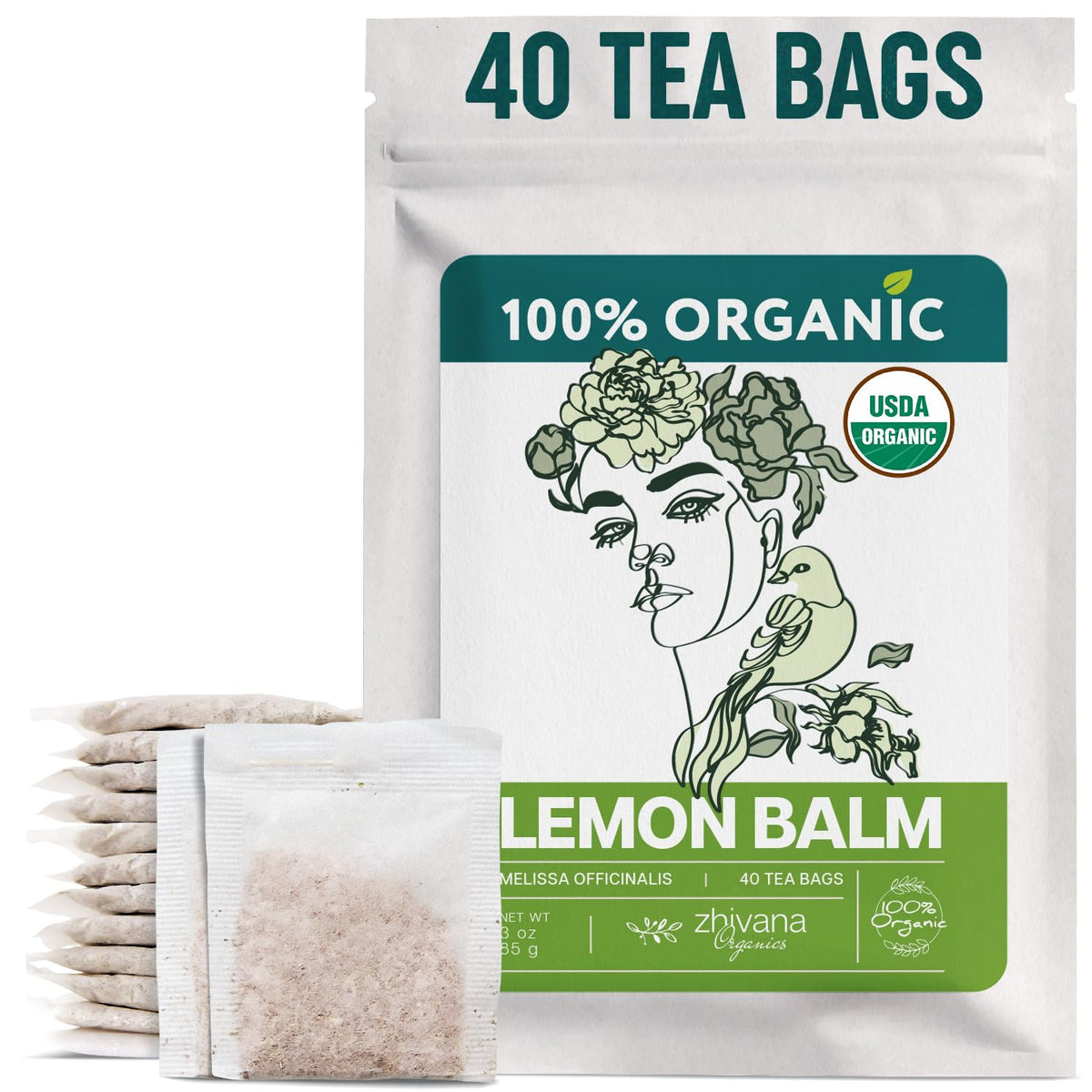 organic lemon balm herbal tea