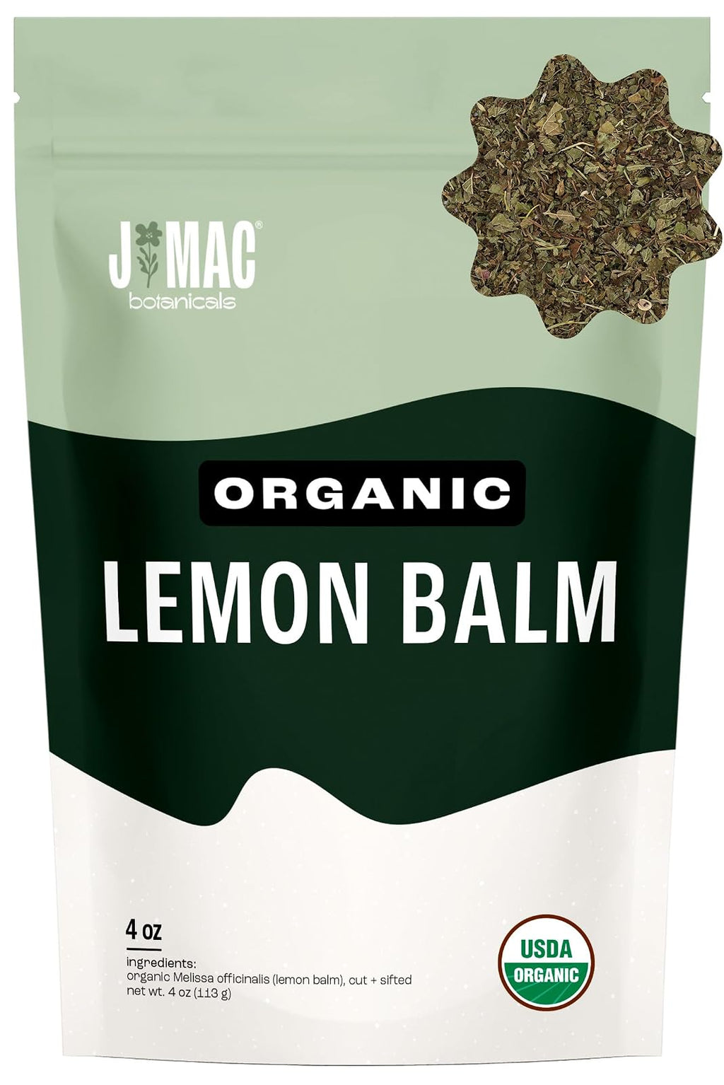 organic lemon balm herbal tea