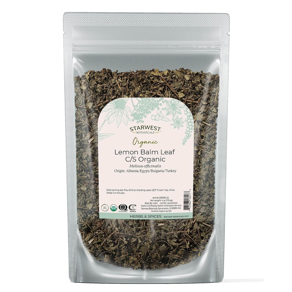 organic lemon balm herbal tea