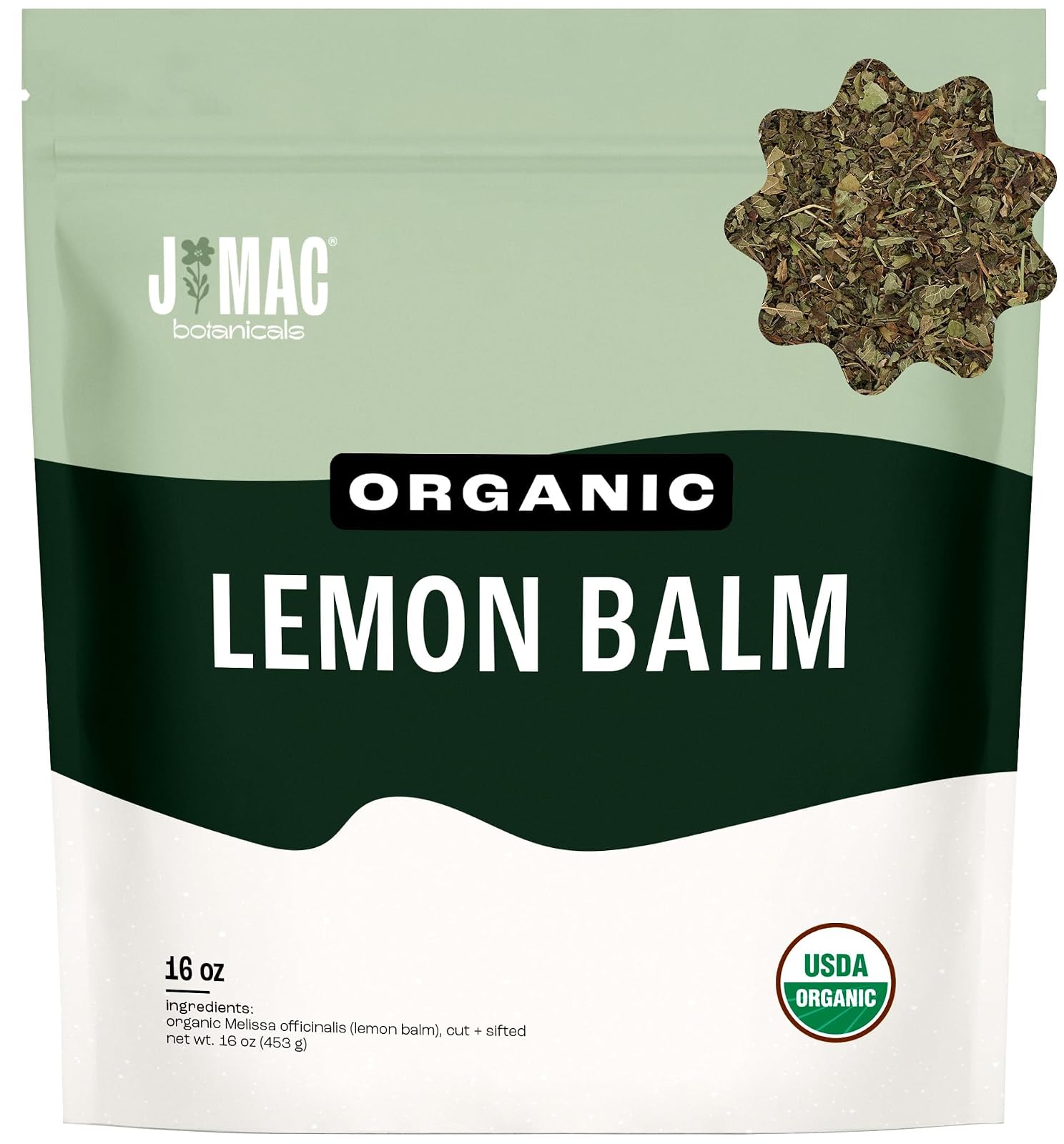 organic lemon balm herbal tea