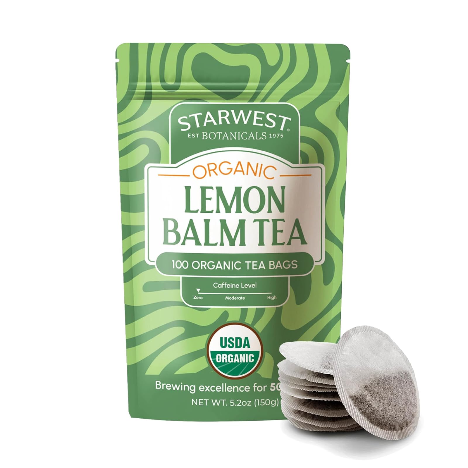 organic lemon balm leaf tea bags