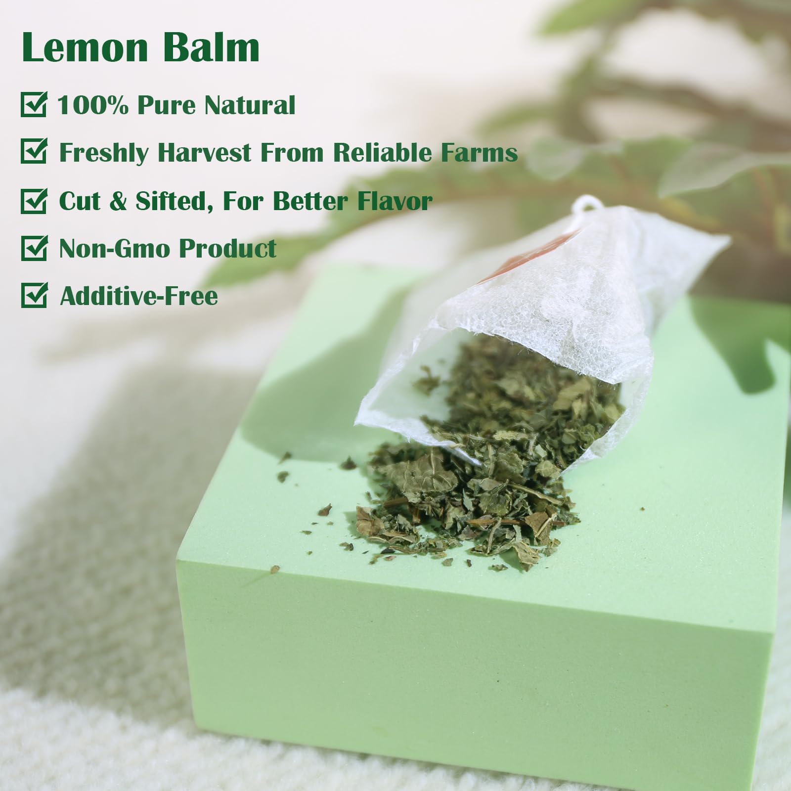 organic lemon balm tea for wellness