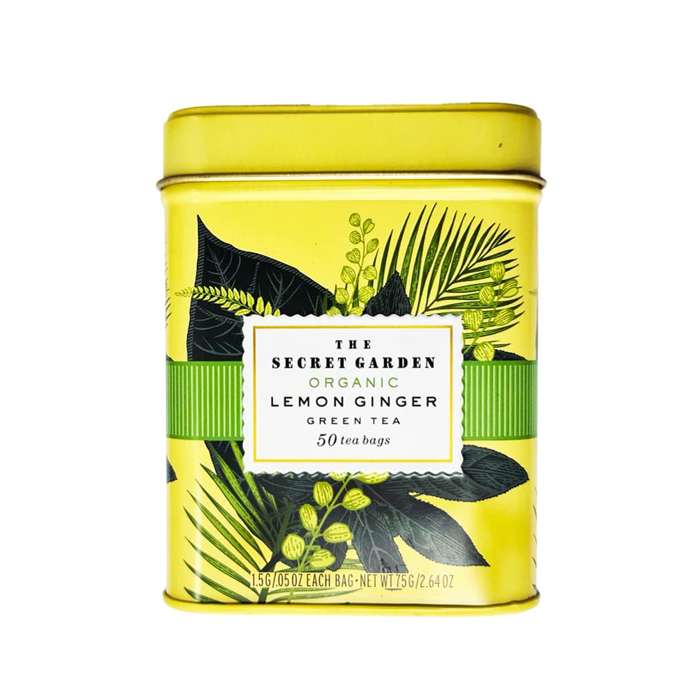 organic lemon ginger green tea bags