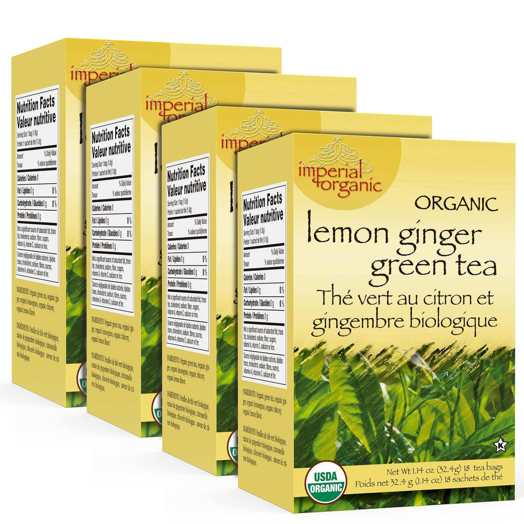 organic lemon ginger herbal tea bags