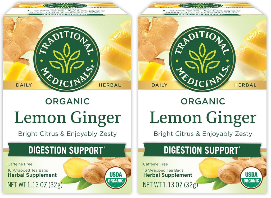 organic lemon ginger herbal tea