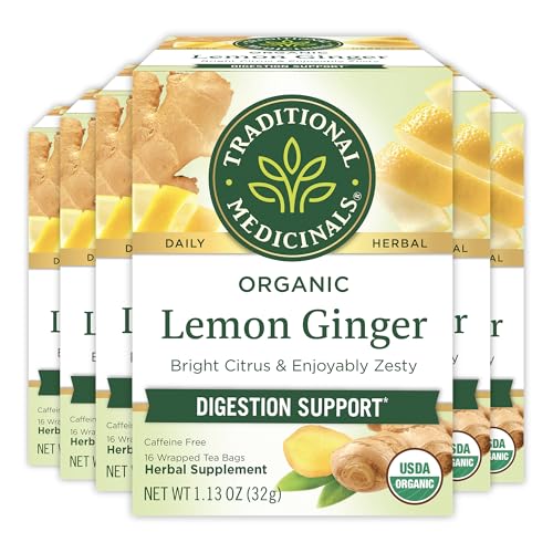 organic lemon ginger herbal tea
