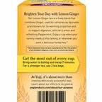 Organic lemon ginger tea for digestion