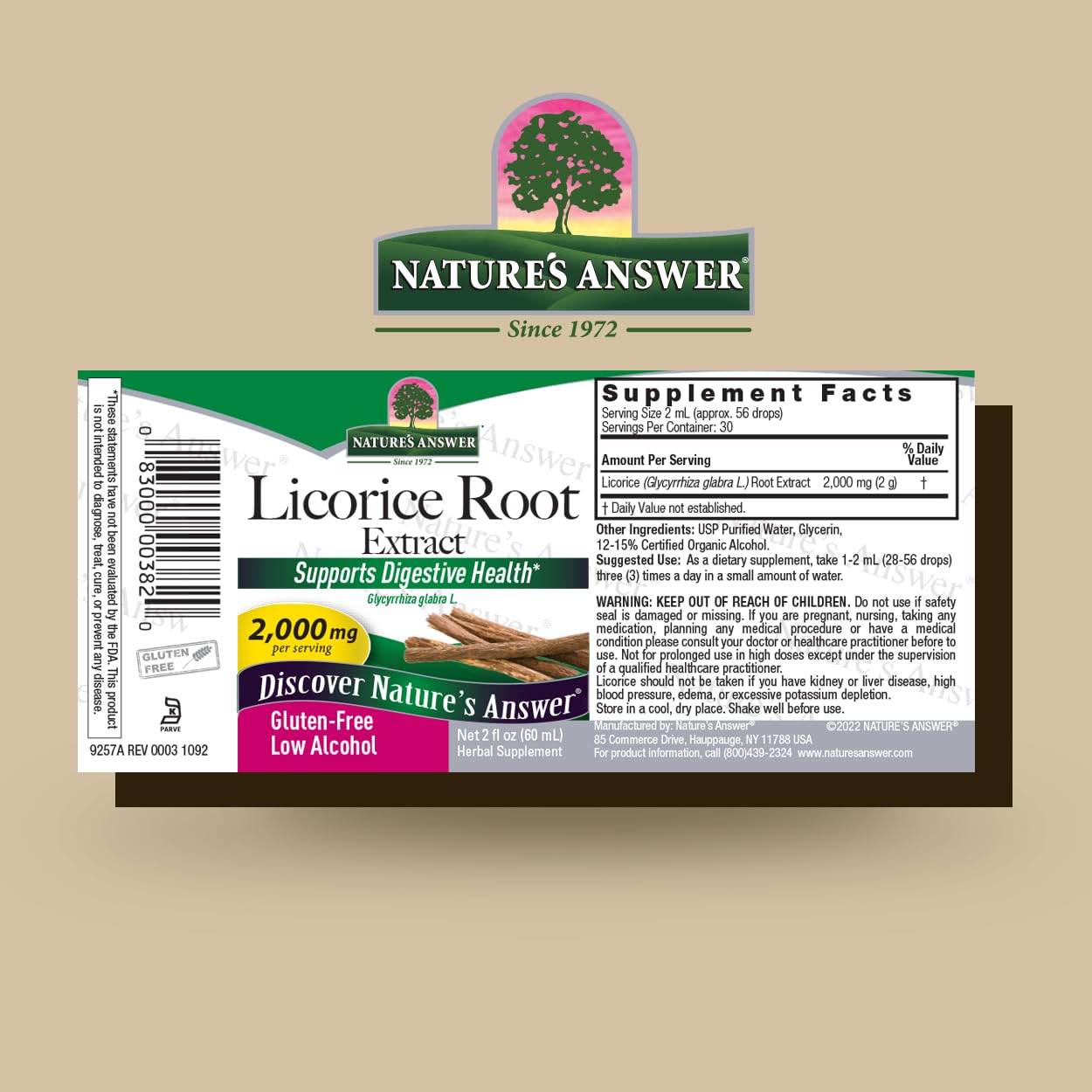 organic licorice root liquid supplement