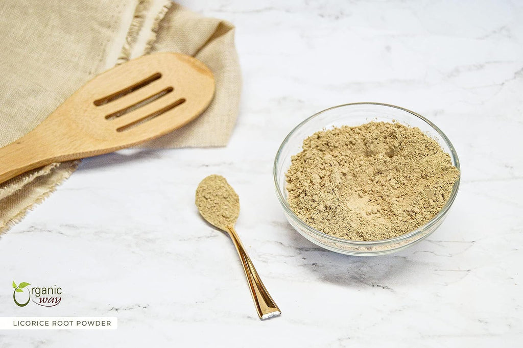 Organic licorice root powder for soothing tea