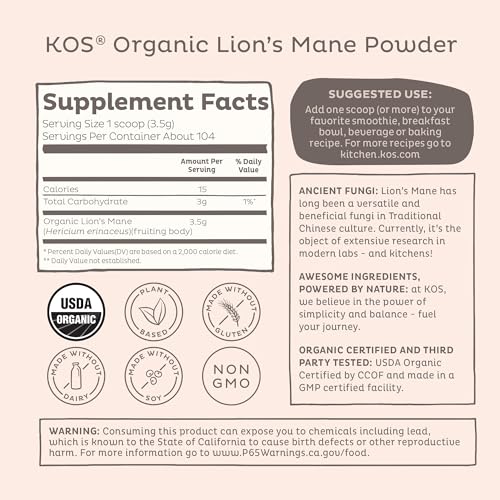 organic lion's mane for cognitive support