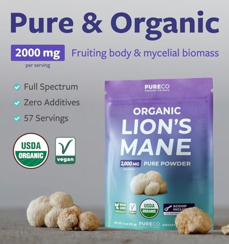 Organic Lion's Mane for cognitive support