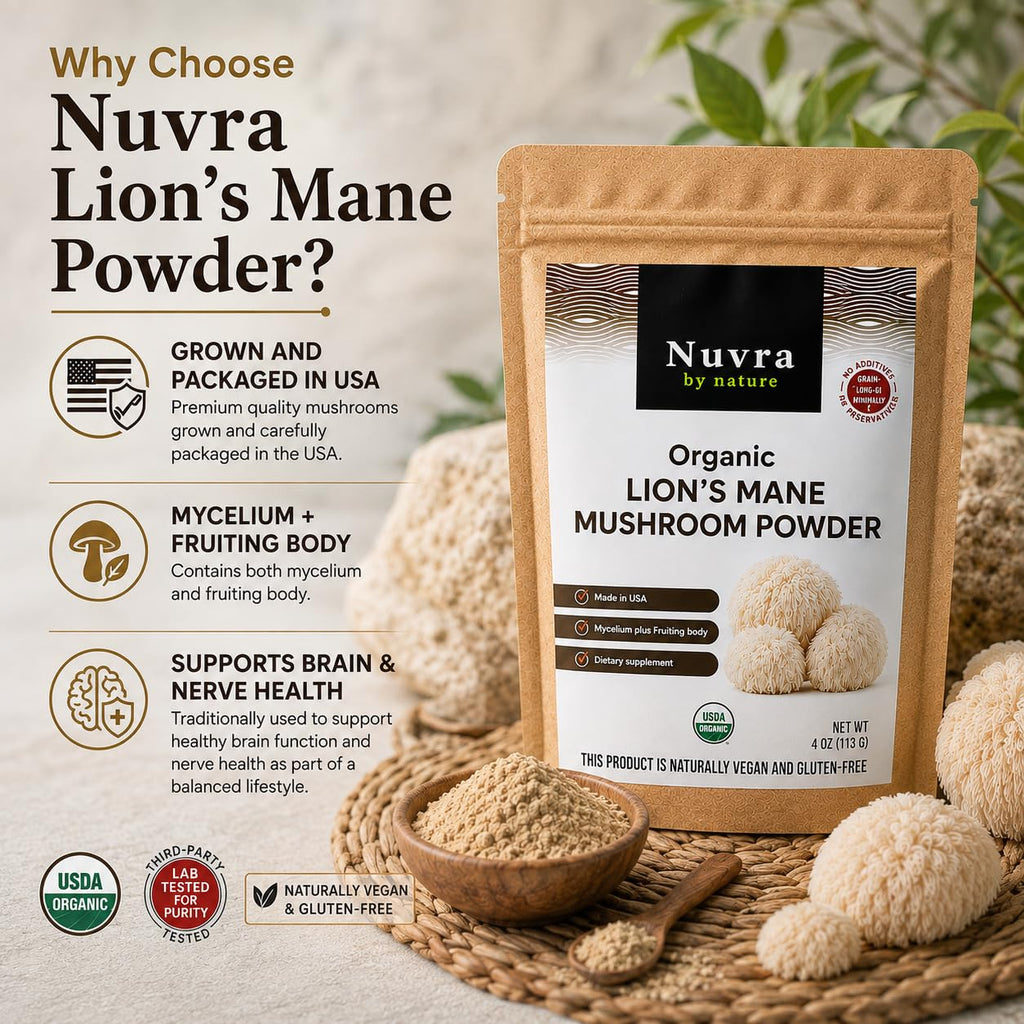 Organic lion's mane for mental clarity