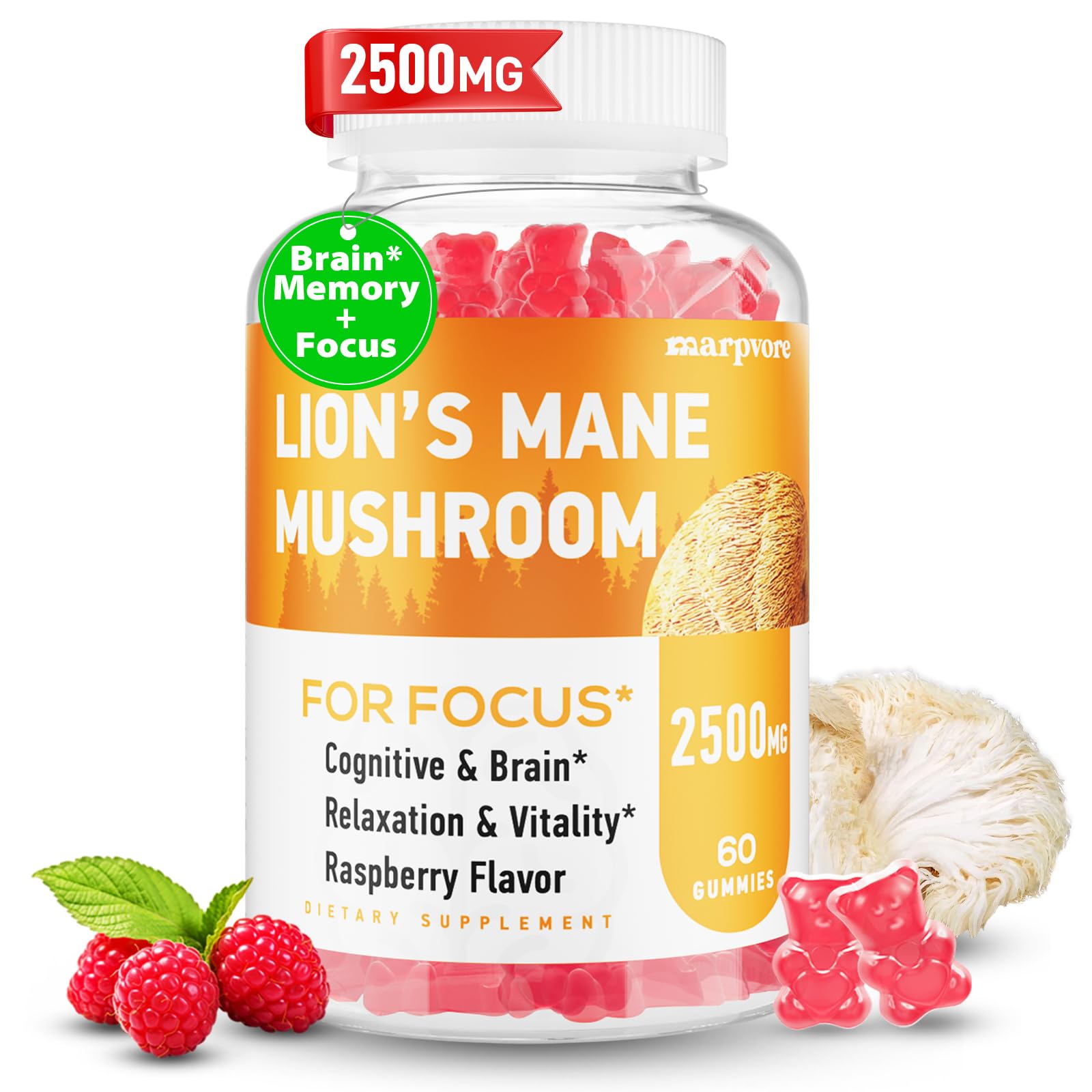 Organic Lion's Mane gummies for stress relief