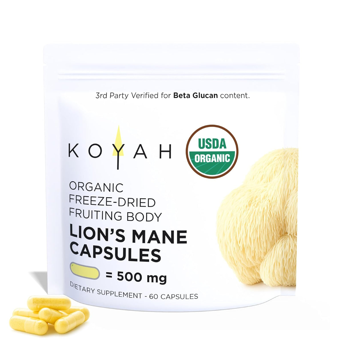 organic lion's mane mushroom capsules