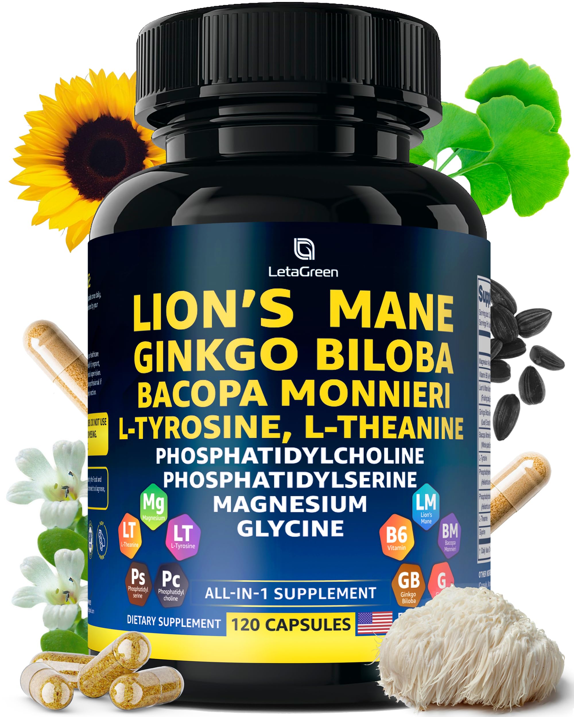 organic lion's mane mushroom capsules