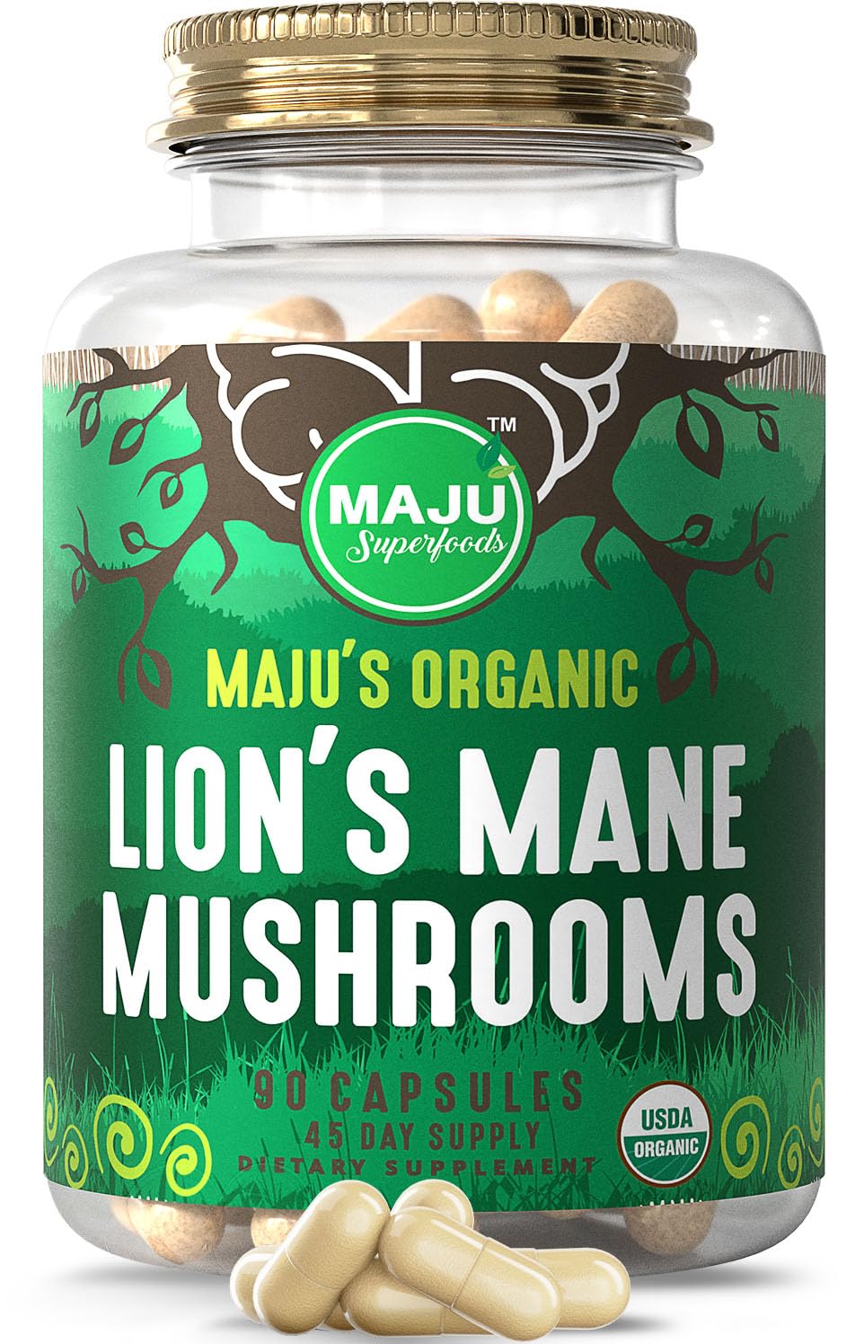 organic lion's mane mushroom capsules
