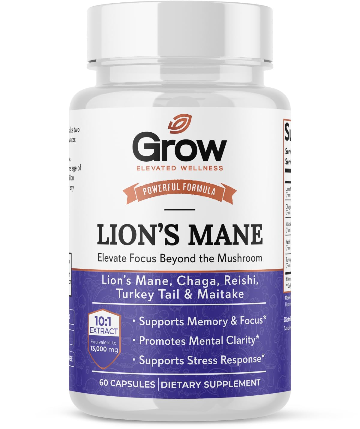 organic lion's mane mushroom capsules