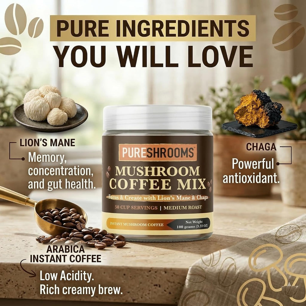 Organic Lion's Mane mushroom coffee benefits
