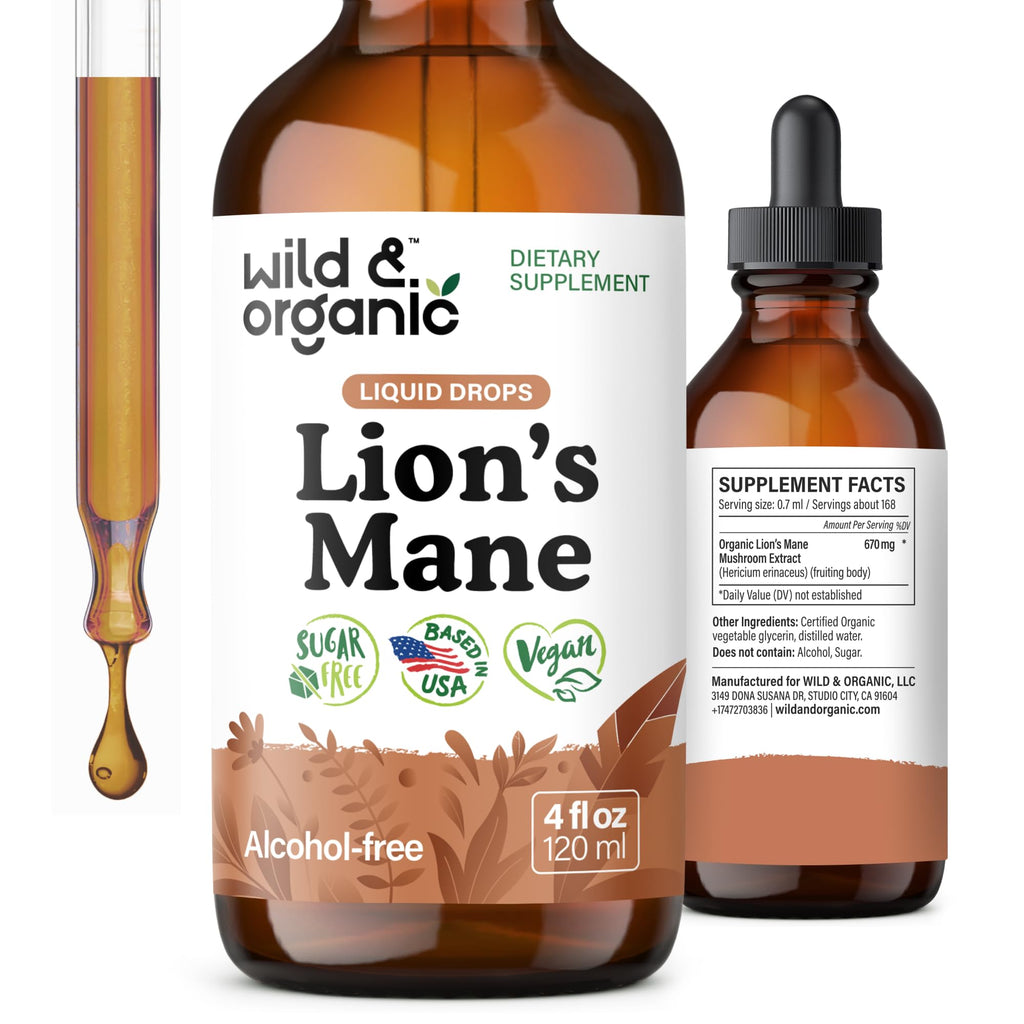 organic lion's mane mushroom drops