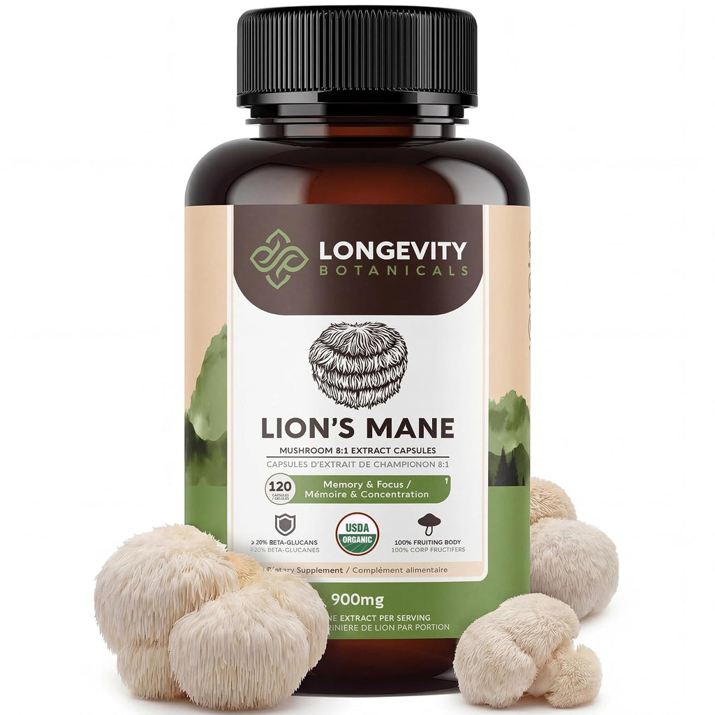 organic lion's mane mushroom extract capsules