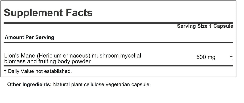 Organic Lion's Mane mushroom extract