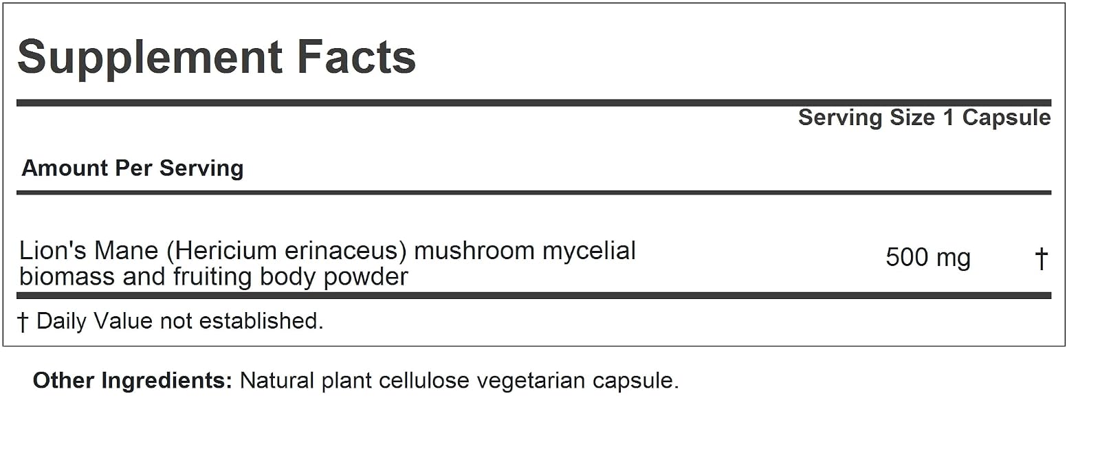 Organic Lion's Mane mushroom extract