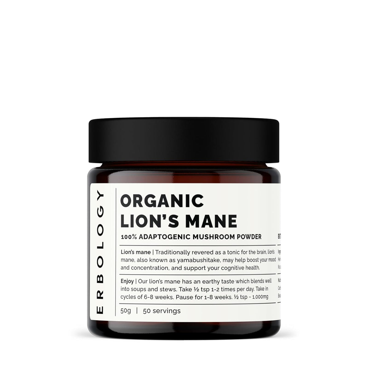 organic lion's mane mushroom powder