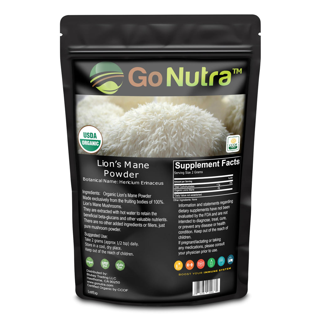 organic lion's mane mushroom powder
