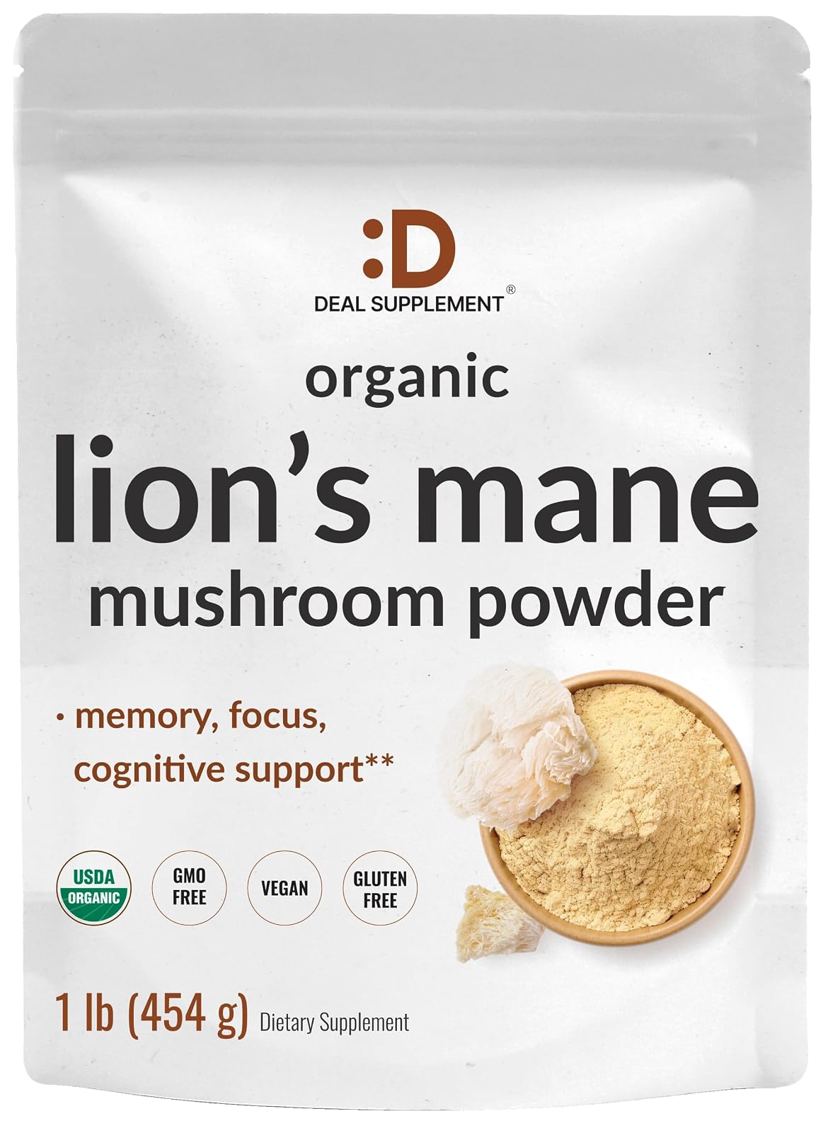 organic lion's mane mushroom powder
