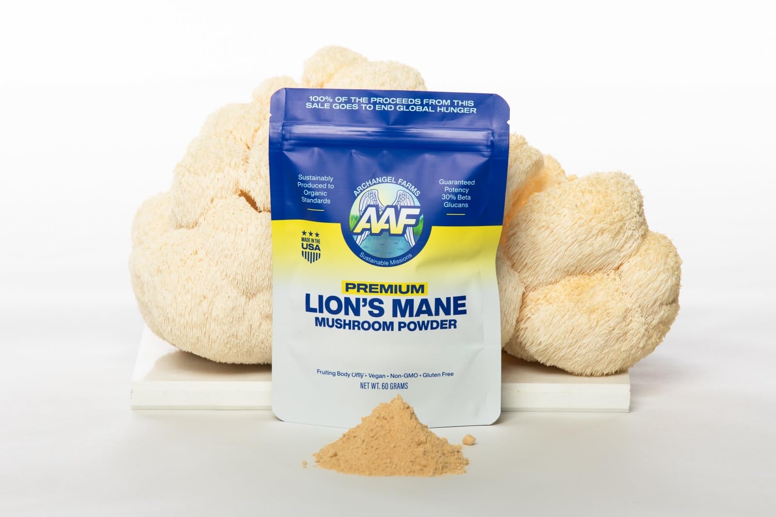 organic lion's mane mushroom powder