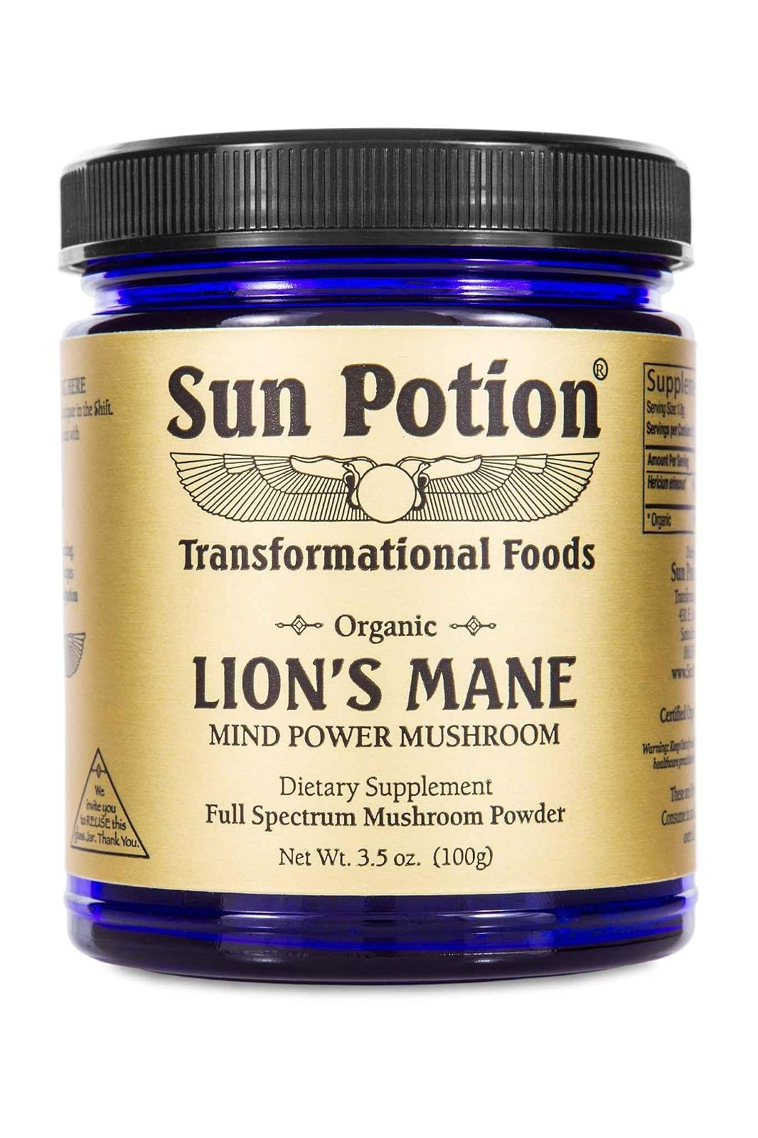 organic lion's mane mushroom powder