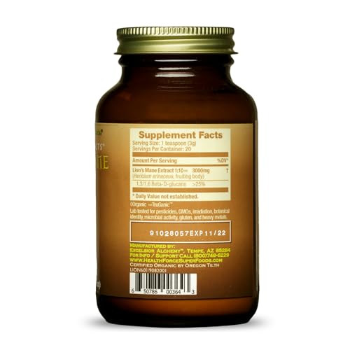 Organic Lion's Mane mushroom supplement